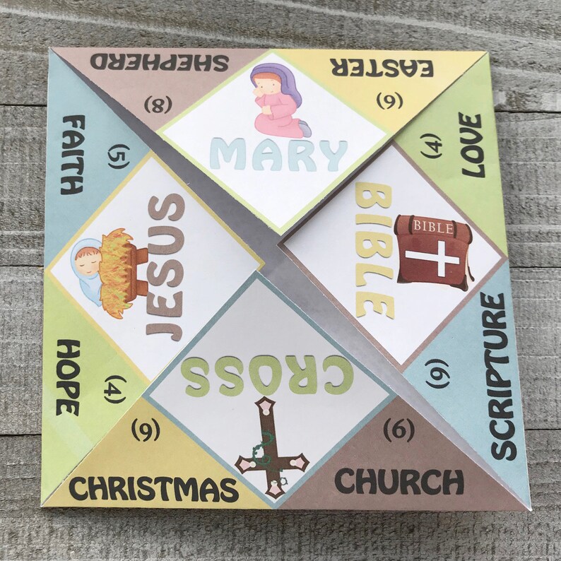 Bible Verse Cootie Catcher Game INSTANT DOWNLOAD | Etsy