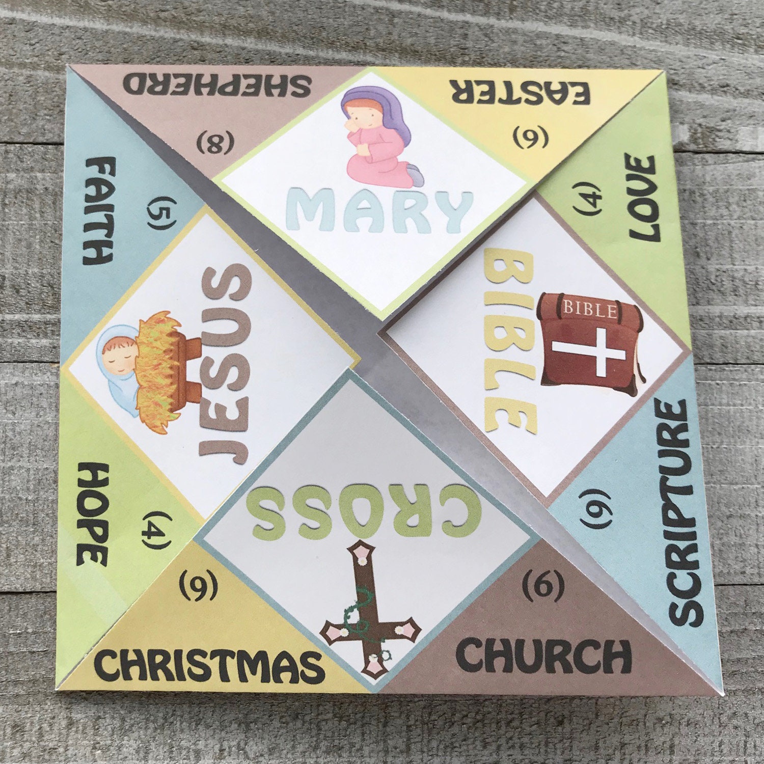 Bible Verse Cootie Catcher Game INSTANT DOWNLOAD | Etsy