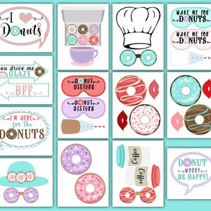 Donut Party Photo Booth Props, Donut Party Birthday Printable Photo ...