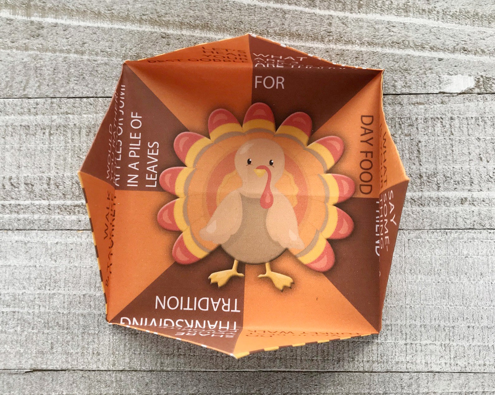 Thanksgiving Cootie Catcher Thanksgiving Fortune Teller - Etsy