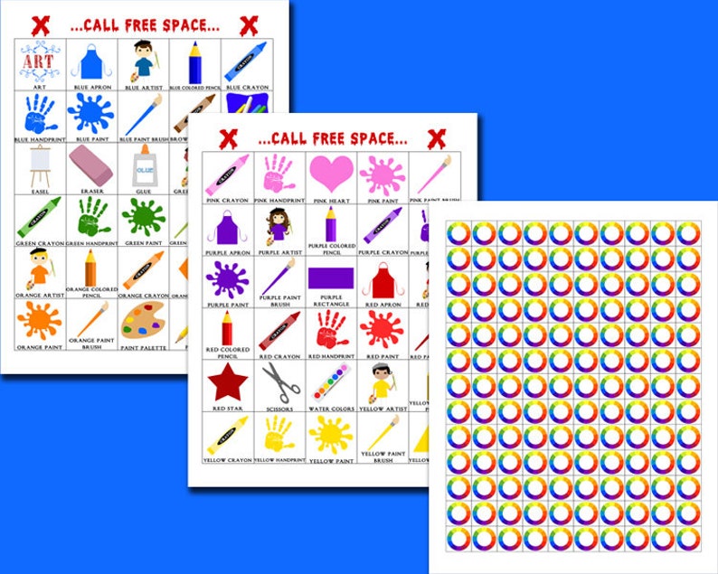 Painting Bingo 30 Cards Art Party Game Painting Party Game - Etsy