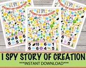 I Spy Story of Creation Activity Worship Activities for Kids - Etsy