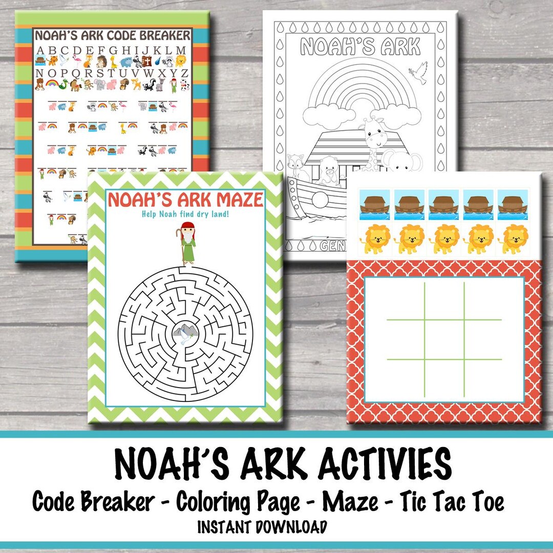 Noah's Ark, Noah's Ark Game, Bible Games, Religious Games INSTANT ...