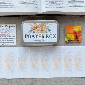 PRAYER BOX Tin - Prayer Square | Bible Study Group Gifts | Quilted ...
