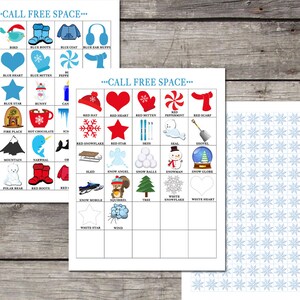 Winter Bingo 40 Printable Cards INSTANT DOWNLOAD - Etsy