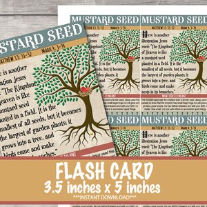 Mustard Seed Parable Activity Sheet & Bookmark (PDF Download) - Etsy