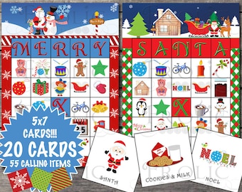 Winter Bingo 20 Printable Cards INSTANT DOWNLOAD - Etsy