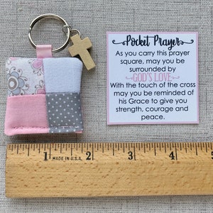 Prayer Square Keychain, Mini Prayer Quilt, Pocket Prayer Quilt, Bible ...