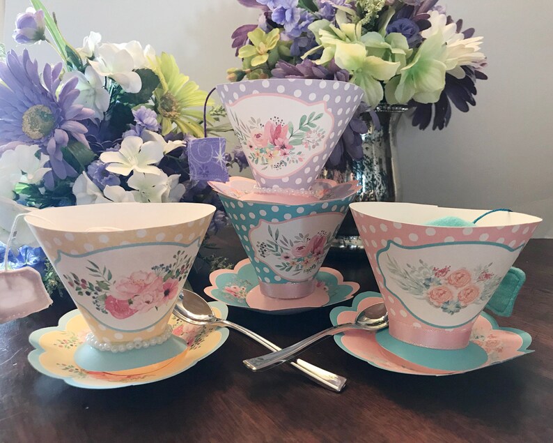 Tea Party Bingo Pin the Tea Cup on the Saucer Tea Party | Etsy