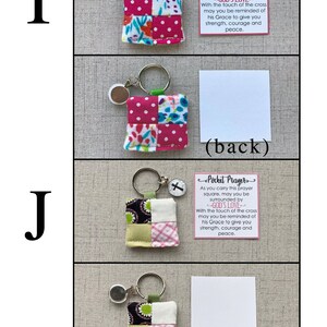 Prayer Square Keychain, Pocket Prayer, Bible Study Group Gifts, Quilted ...