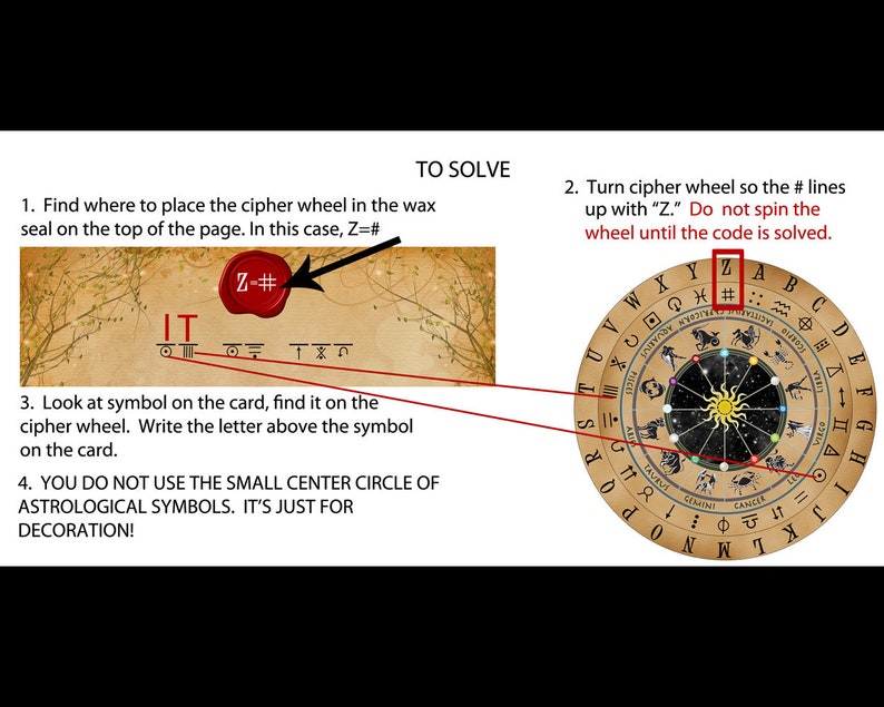 Wizard Cipher Wheel Code Breaker Game Wizard Birthday - Etsy