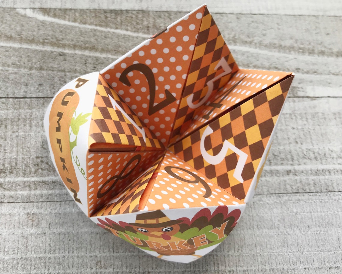 Thanksgiving Cootie Catcher Thanksgiving Fortune Teller | Etsy