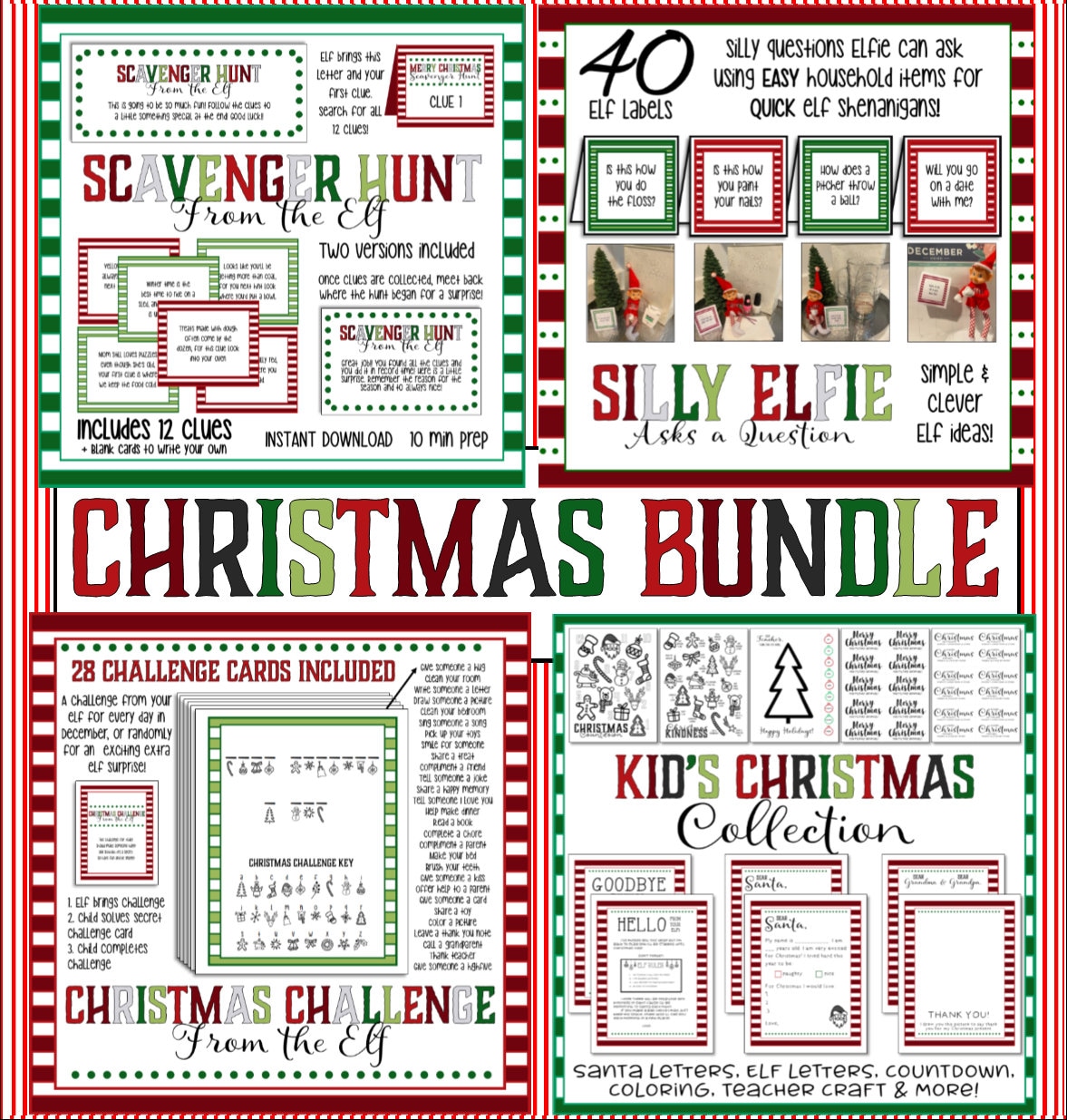 Ultimate Kids Christmas Bundle - Instant PDF Download - Scavenger Hunt ...