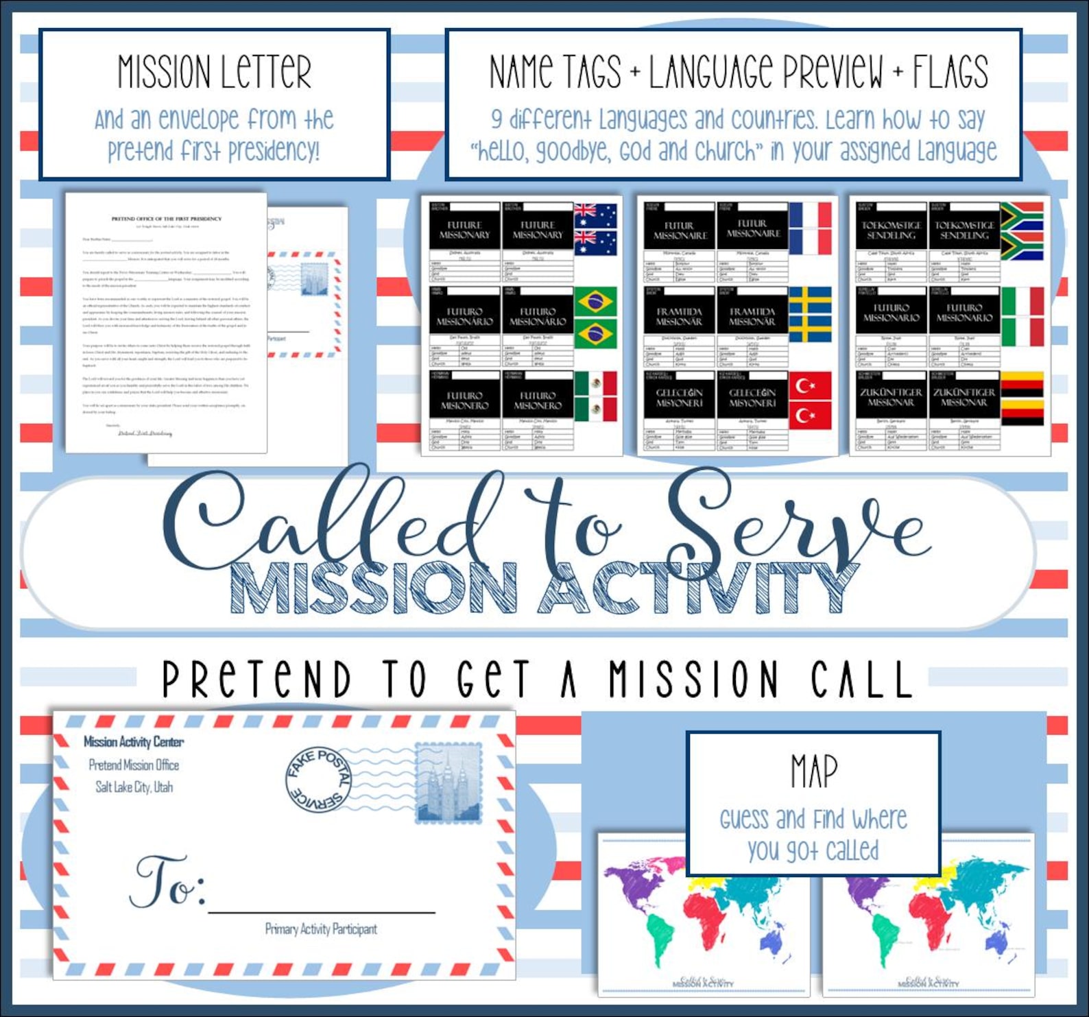 Latter-day Saint Mission Call Activity Kit: Mission Call Letter ...