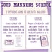 Good Manners School - Group Activity OR Booklet - Instant Download - Etsy