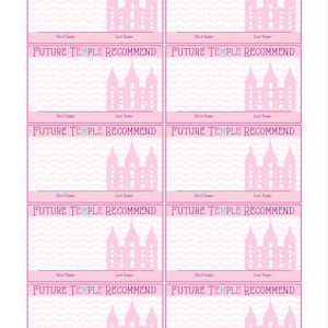 FUTURE Temple Recommend - Latter Day Saint Temple Lesson Help - Etsy