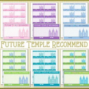 FUTURE Temple Recommend - Latter Day Saint Temple Lesson Help - Etsy
