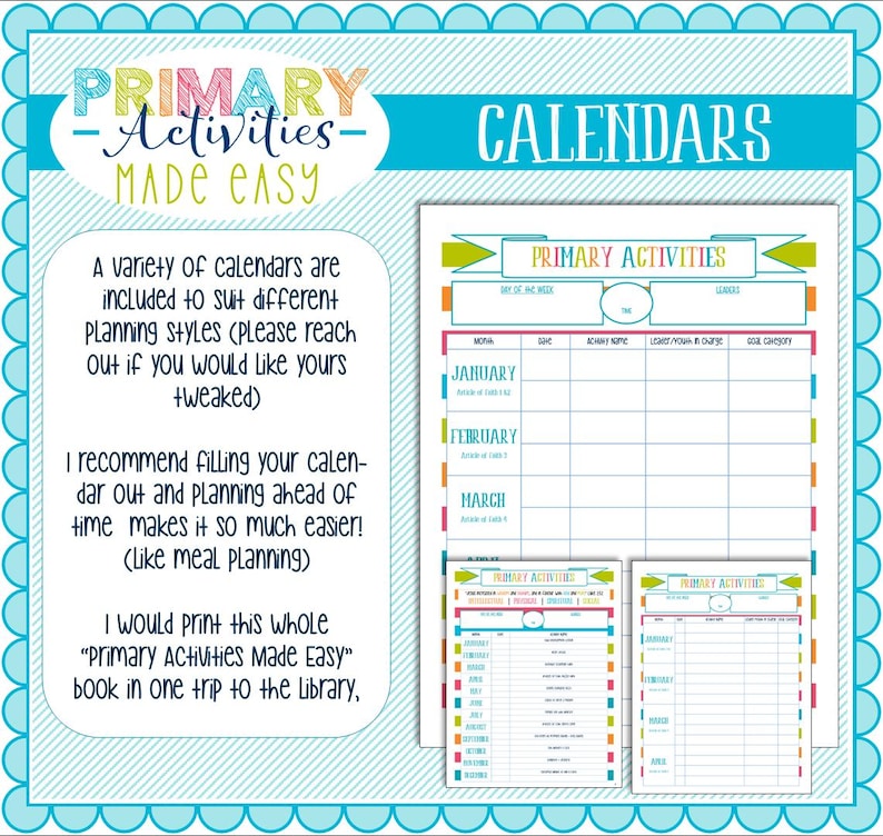 Primary Activities Made Easy - an Activity for Every Month of the Year ...