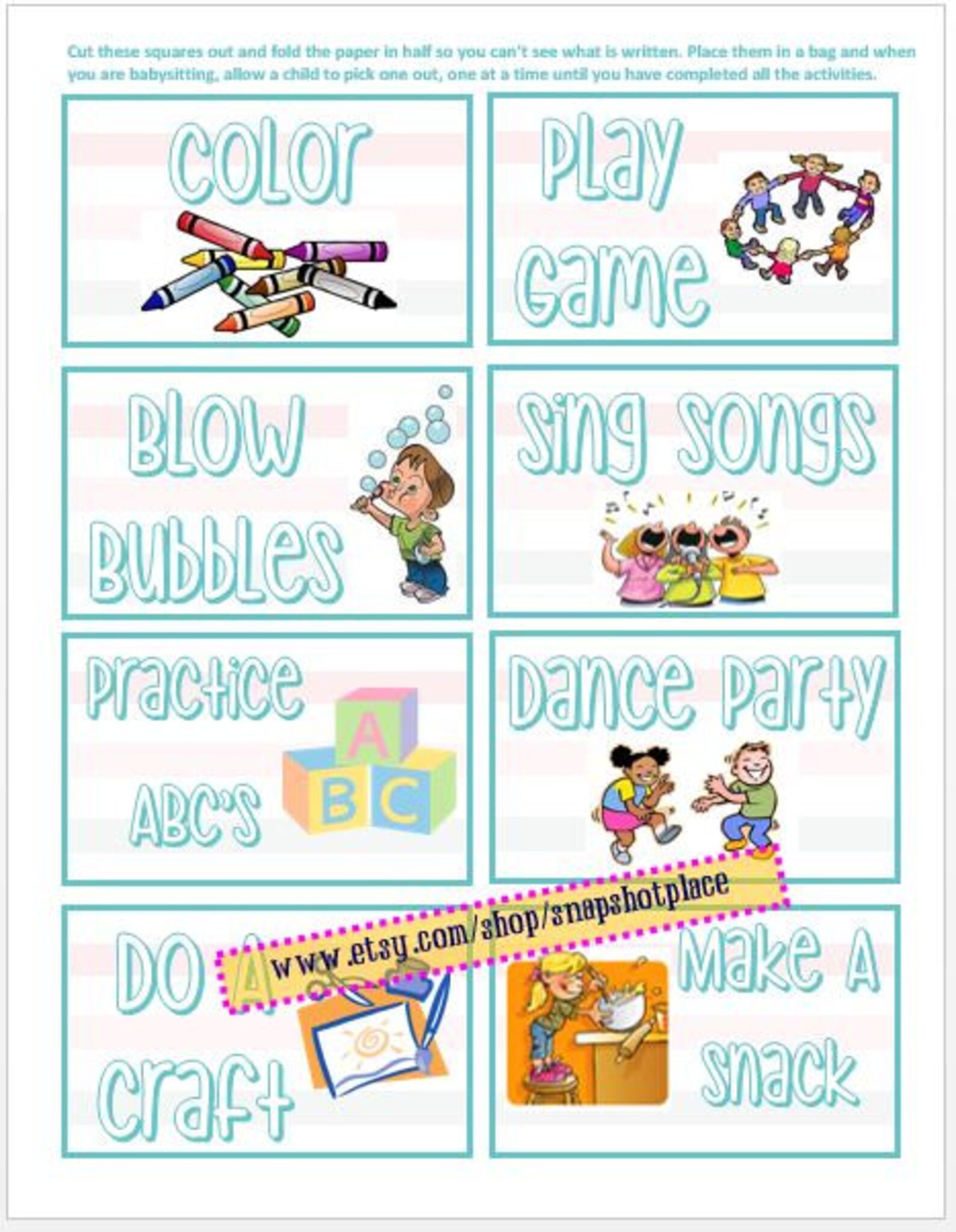 Babysitting Kit Activity Days Activity Be a Prepared - Etsy