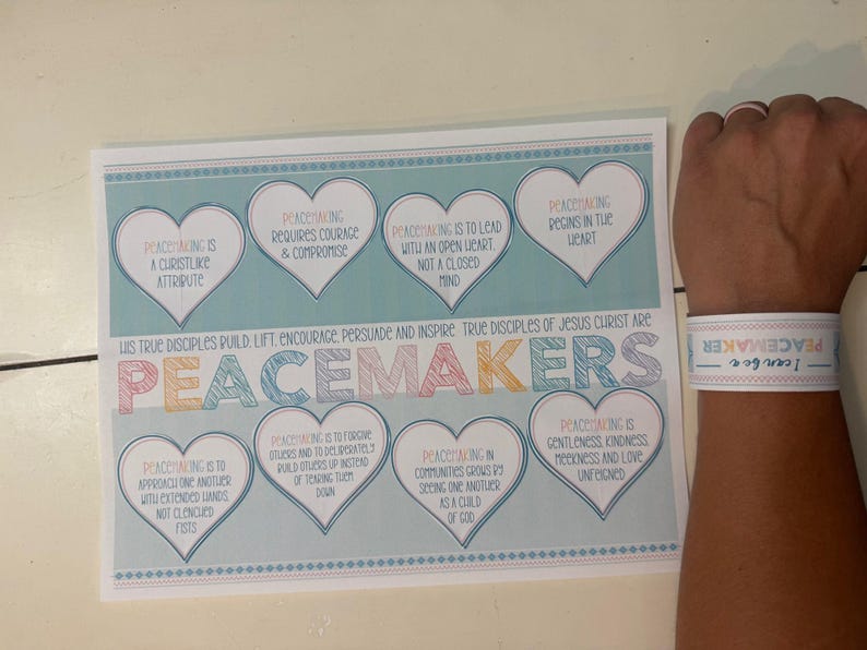 I Can Be A PEACEMAKER Scavenger Hunt - Latter Day Saint Youth/child ...