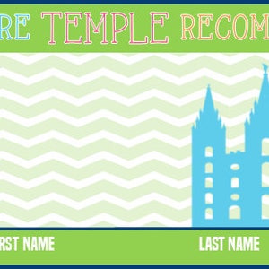 FUTURE Temple Recommend - Latter Day Saint Temple Lesson Help - Etsy