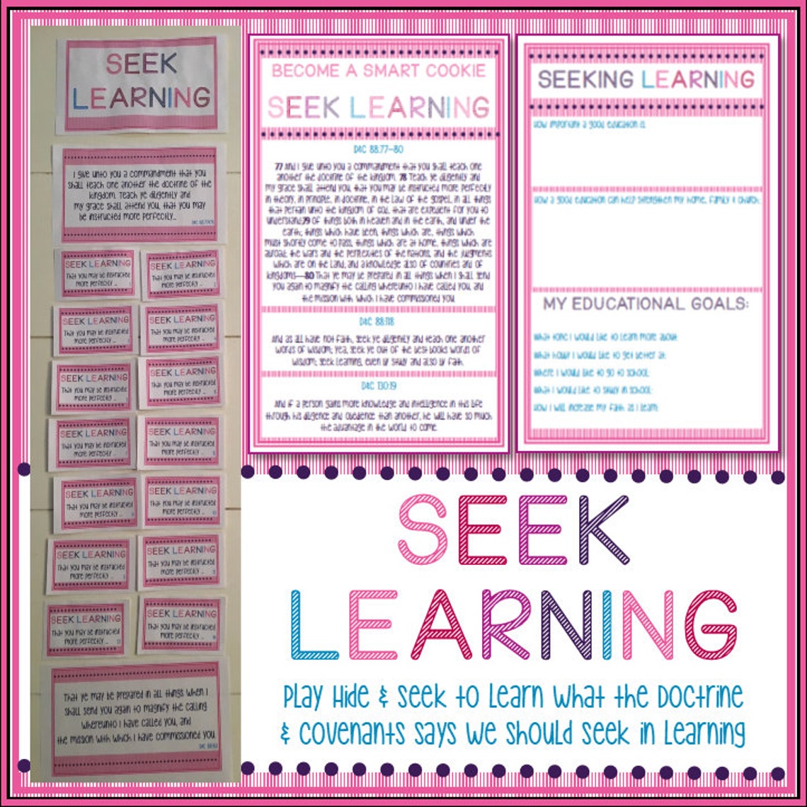 Learning Lesson seek Learning Activity on Doctrine and - Etsy