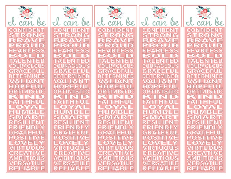 Empowering Qualities Activity: Worksheet, Card & Bookmark (PDF) - Etsy