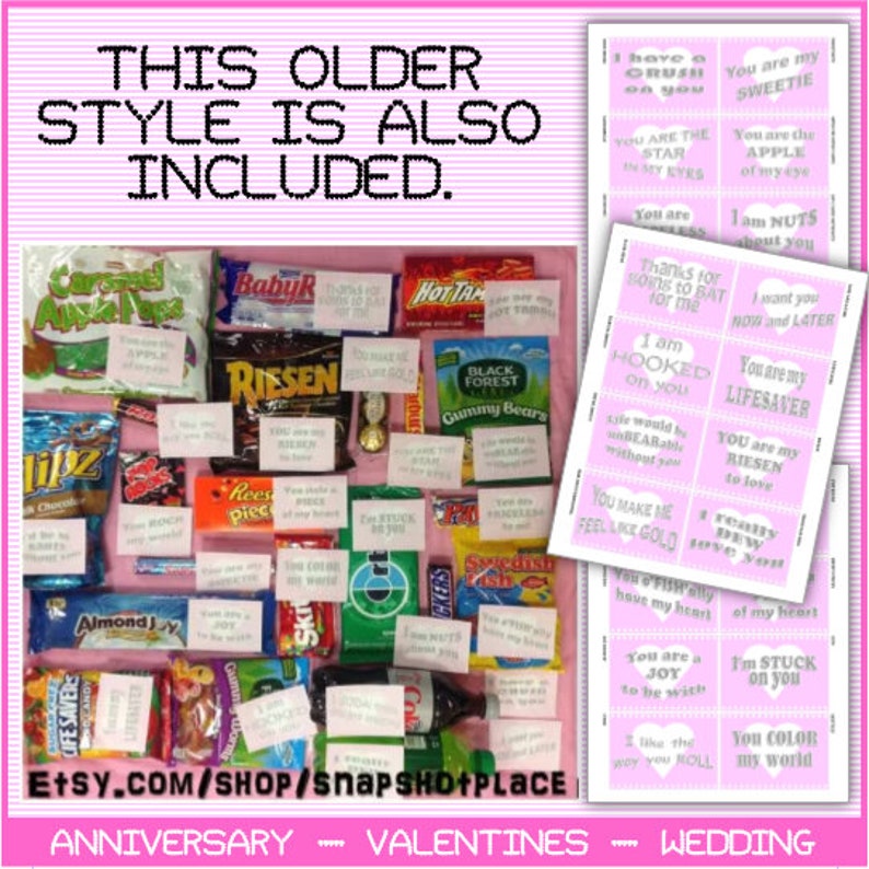 Candy Love Sayings - Valentine's Day Countdown (digital Download) - Etsy