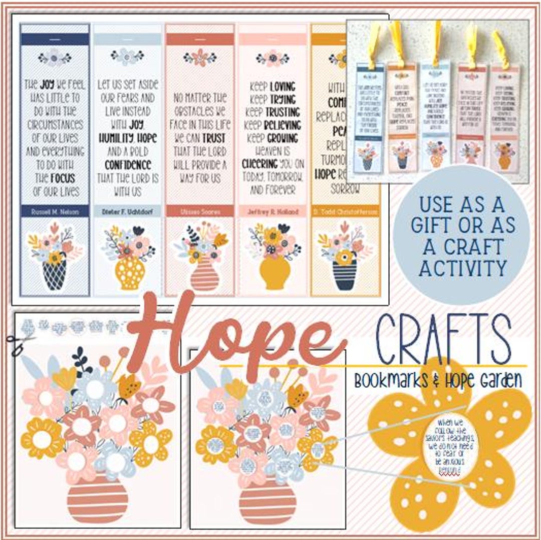 Latter Day Saint Hope Crafts - Bookmarks and Hope Garden With Uplifting ...