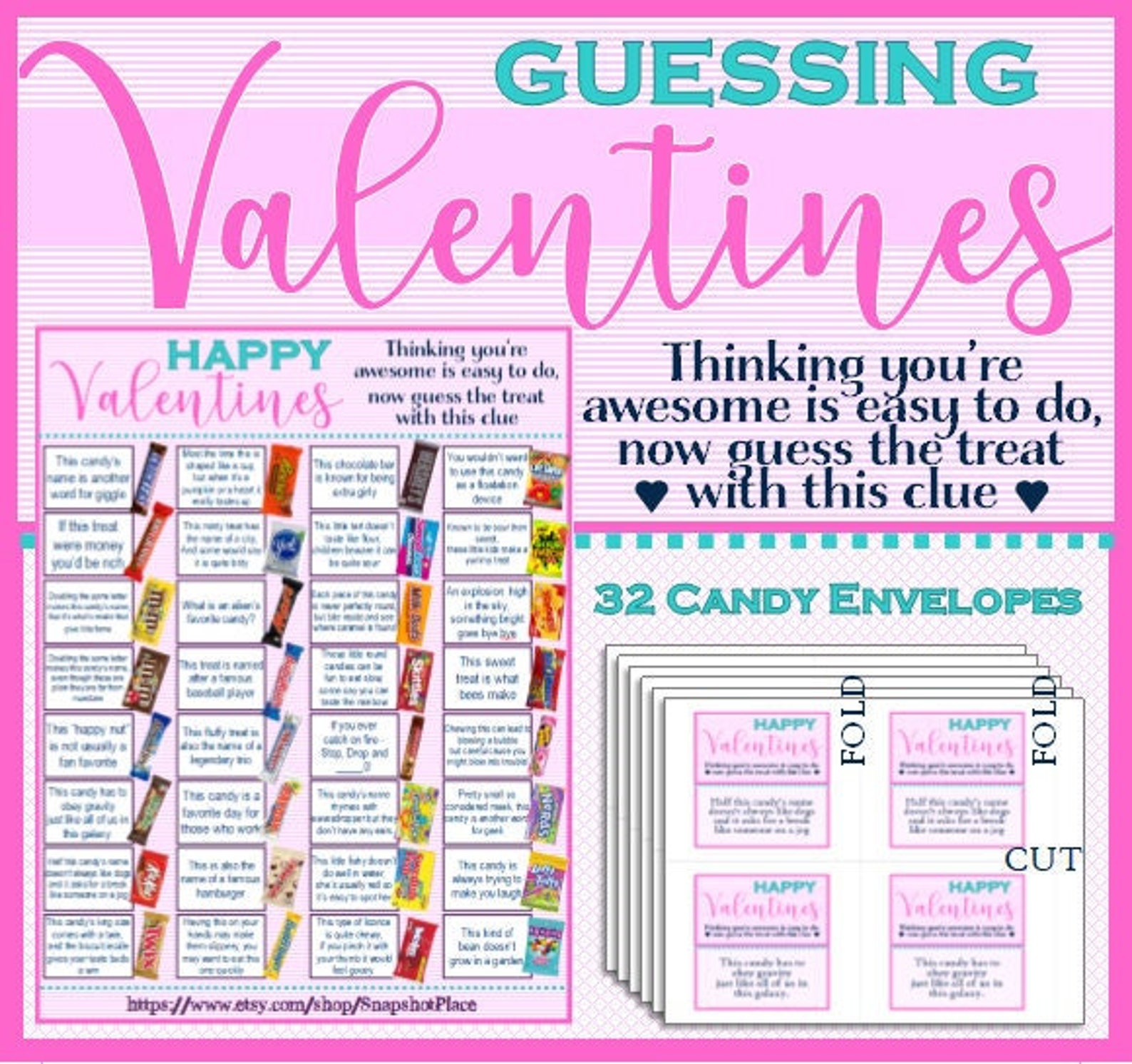 Valentines Printables - Guessing Valentines - Guess the Candy Happy ...