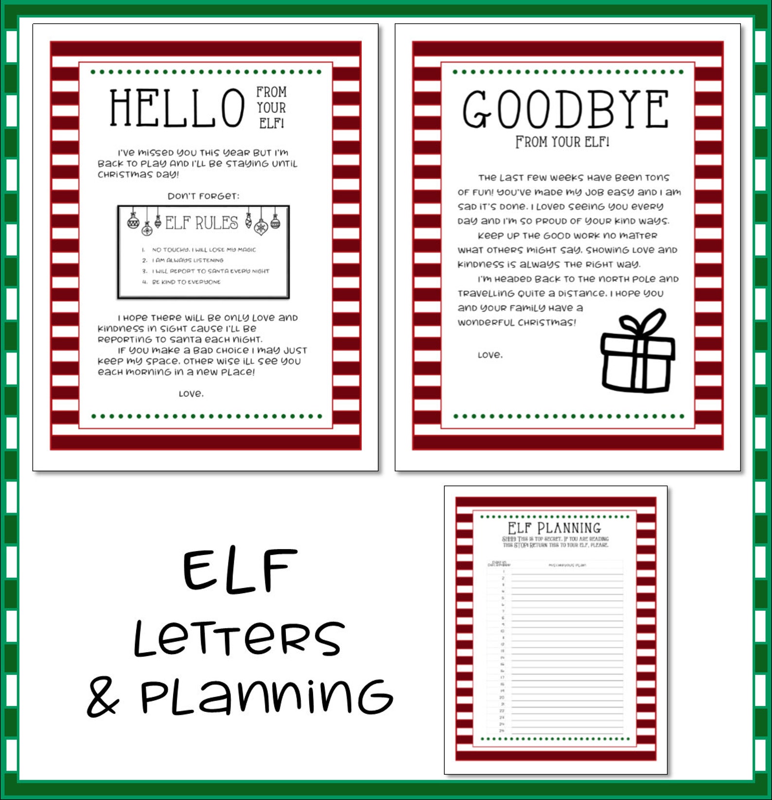 Santa Letters Elf Letters Kindness Coloring Countdown Elf - Etsy