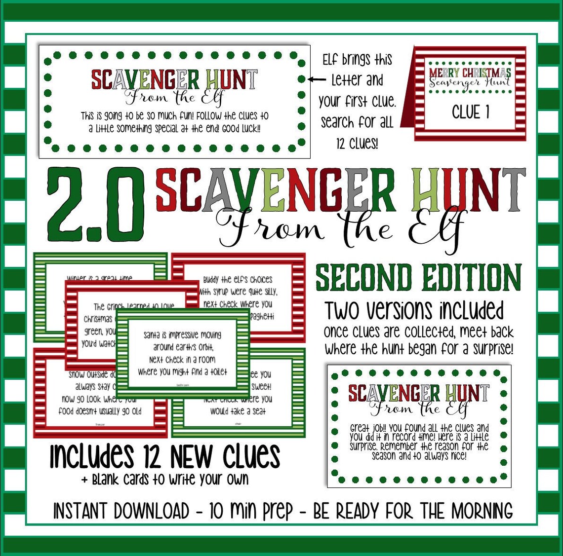 Scavenger Hunt From the Elf SECOND Edition Quick Easy and - Etsy
