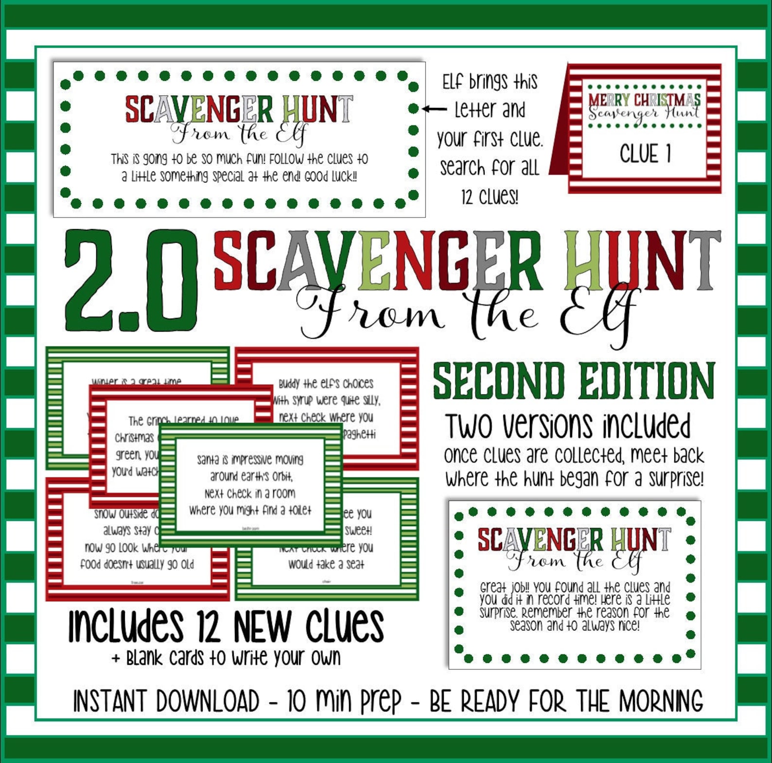 Scavenger Hunt From the Elf SECOND Edition Quick, Easy and Fun Activity ...