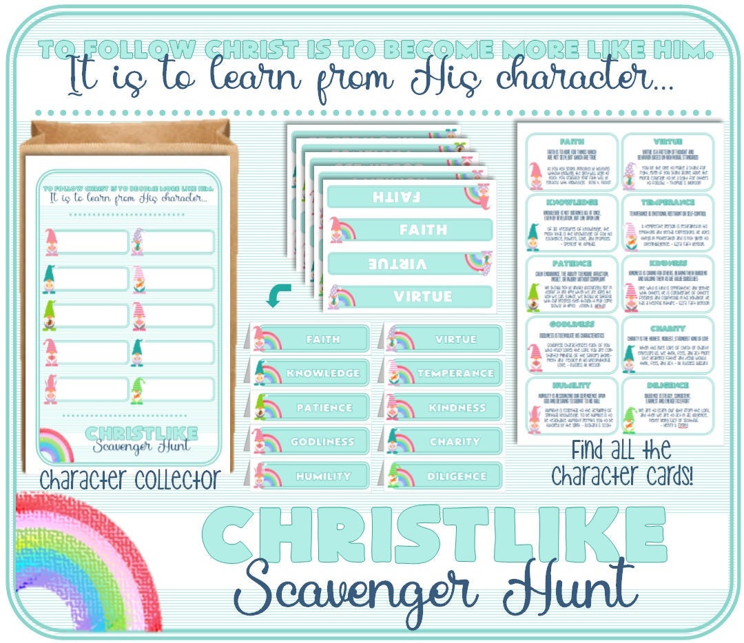 Christlike Character Trait Scavenger Hunt: Easter/spring Theme (digital ...