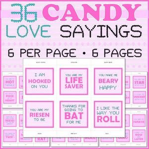 Candy Love Sayings - Valentine's Day Countdown (digital Download) - Etsy