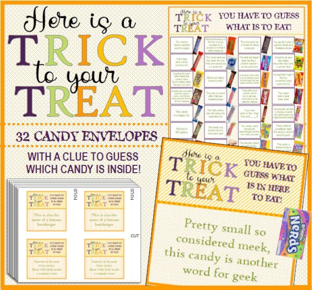 Halloween Candy Guessing Game: Trick to Your Treat (PDF) - Etsy