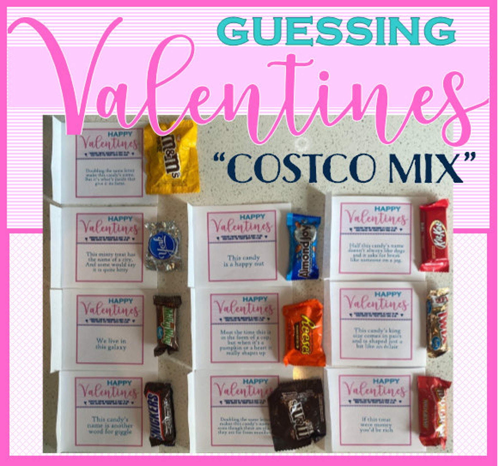 Valentines Printables - Guessing Valentines - Guess the Candy Happy ...