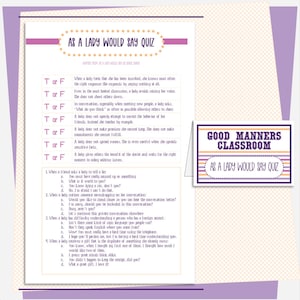 Good Manners School - Group Activity OR Booklet - Instant Download - Etsy