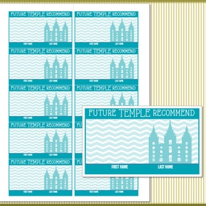 FUTURE Temple Recommend - Latter Day Saint Temple Lesson Help - Etsy