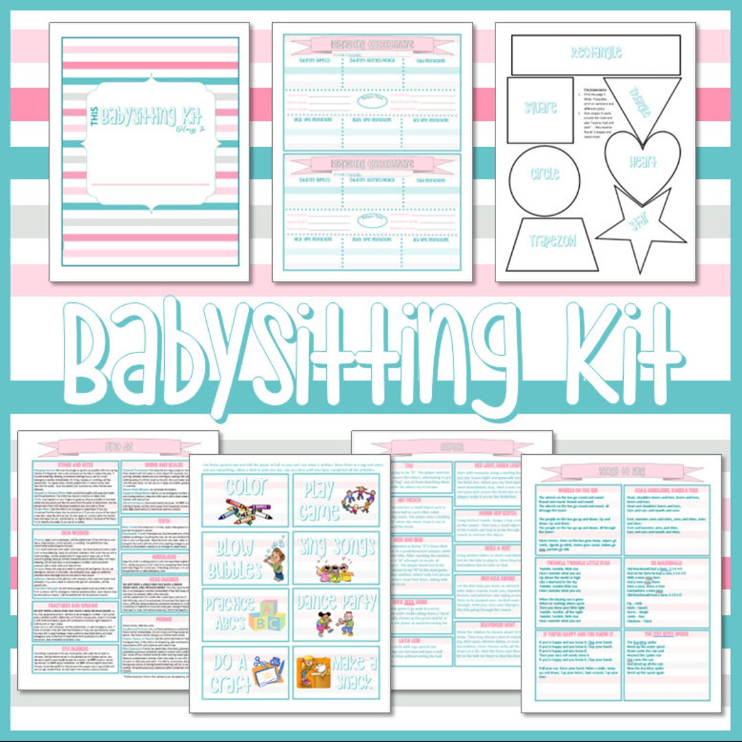 Babysitting Kit - Activity Days Activity - Be a Prepared Babysitter! - Etsy
