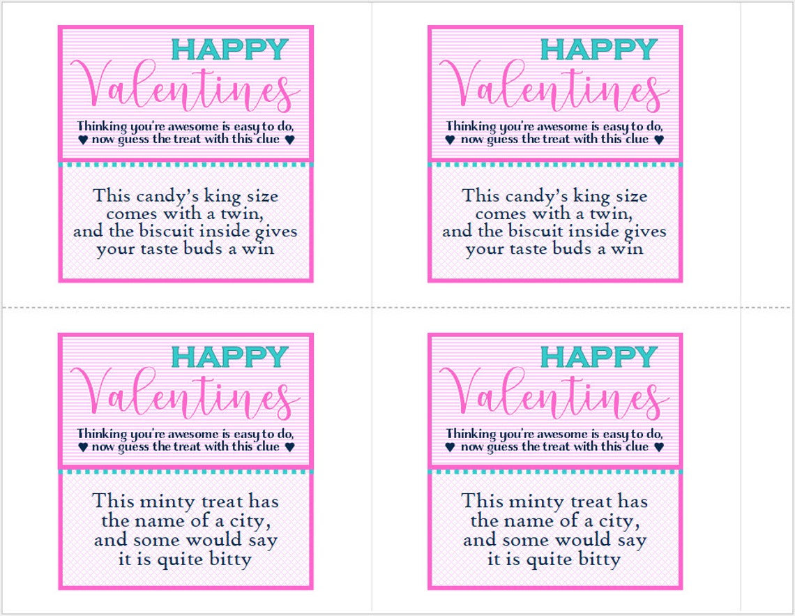 Valentines Printables - Guessing Valentines - Guess the Candy Happy ...