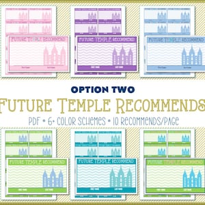 FUTURE Temple Recommend - Latter Day Saint Temple Lesson Help - Etsy