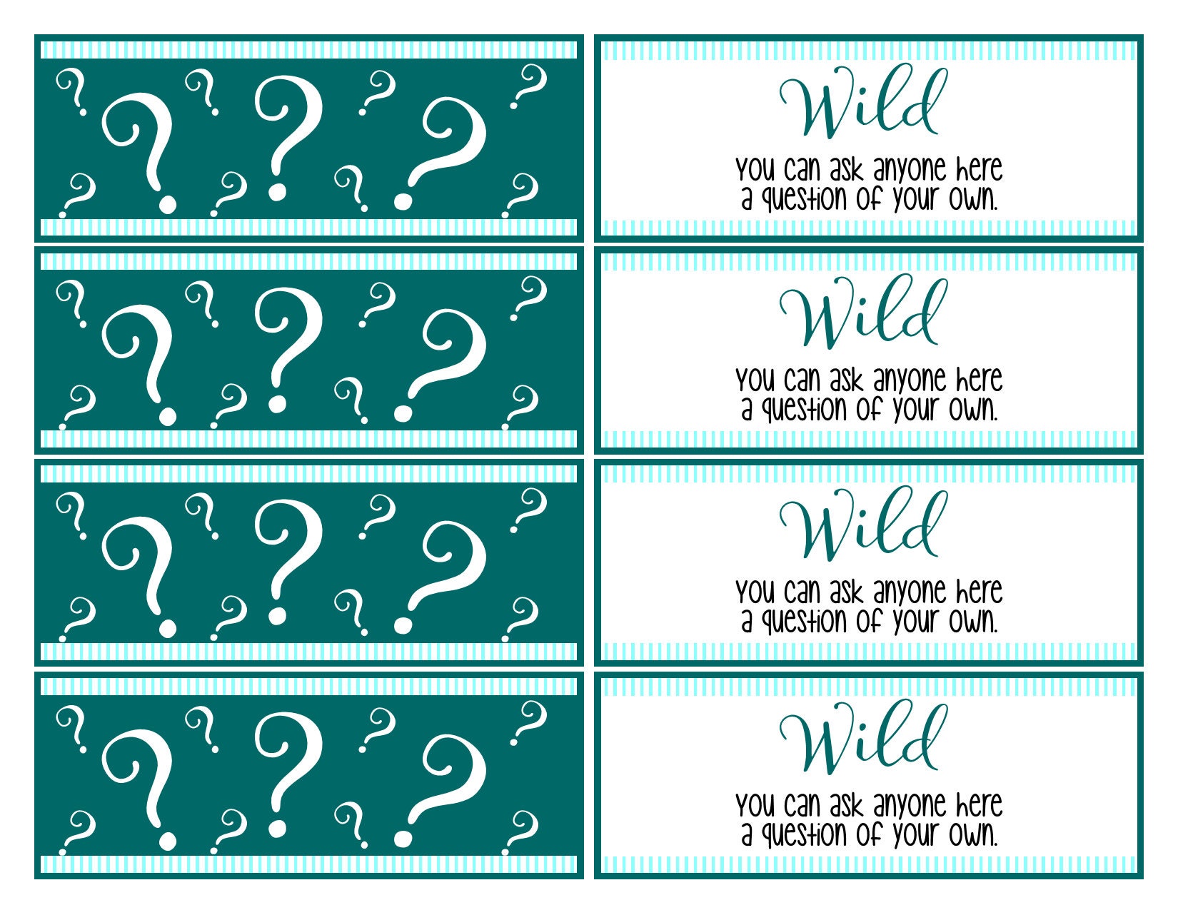 50 Get to Know You Question Cards Make These Work With Your - Etsy