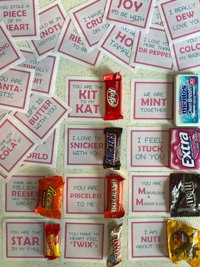 Candy Love Sayings - Valentine's Day Countdown (digital Download) - Etsy