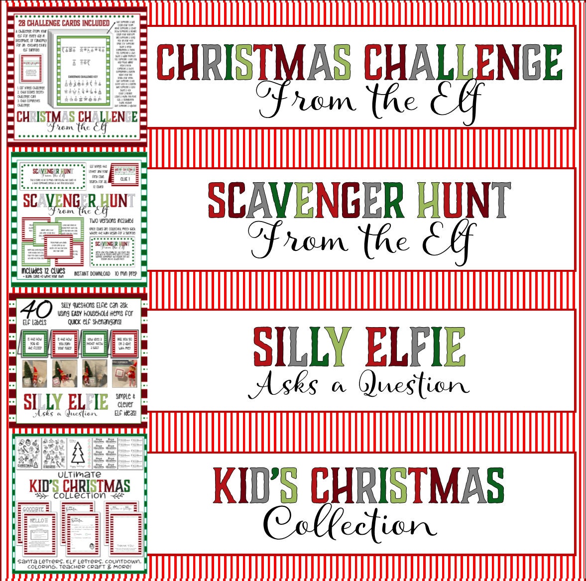 Ultimate Kids Christmas Bundle Instant PDF Download Scavenger Hunt From ...