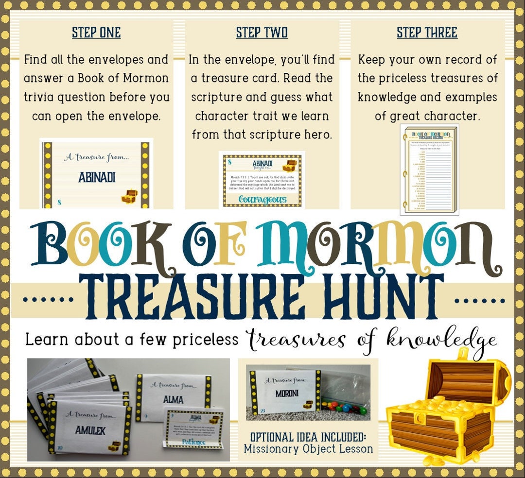 Book of Mormon Treasure Hunt: Latter-day Saint Activity - Etsy