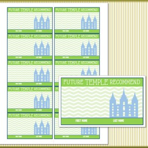 FUTURE Temple Recommend - Latter Day Saint Temple Lesson Help - Etsy