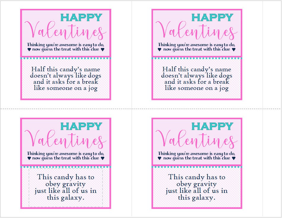 Valentines Printables - Guessing Valentines - Guess the Candy Happy ...