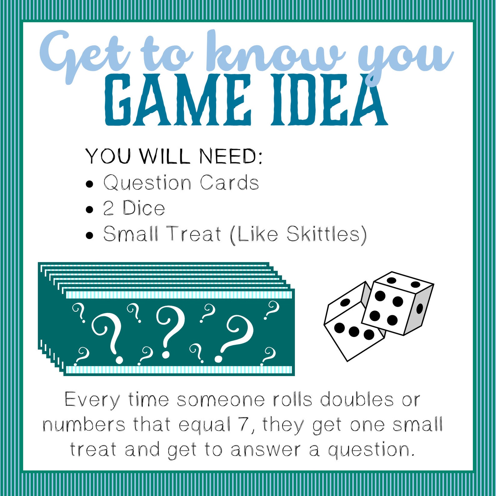 50 Get to Know You Question Cards Make These Work With Your - Etsy