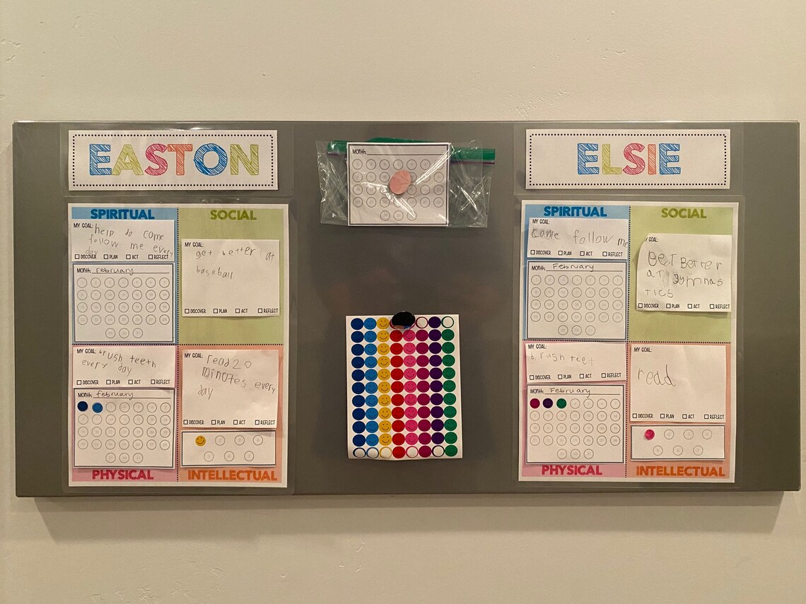 Primary Goal Board Artwork and Achievement Trackers - Latter Day Saint ...